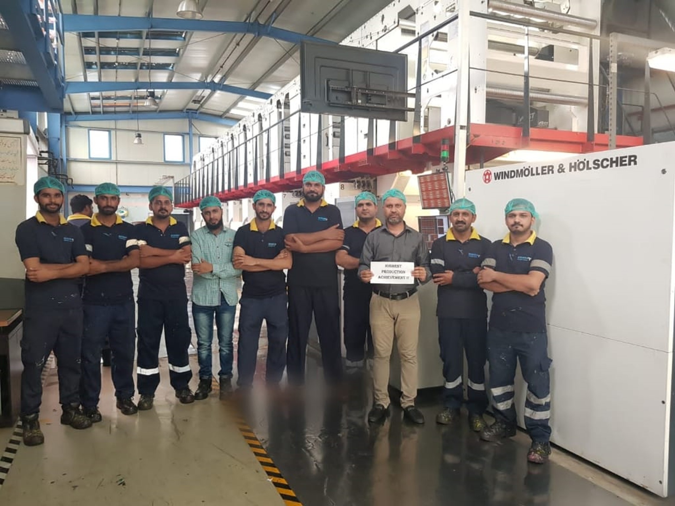 Record production achieved in a single day at Roshan Packages with the ...